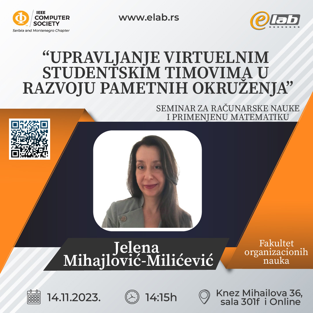 Najava predavanja na seminaru Računarske nauke i primenjena matematika : Katedra za elektronsko ...